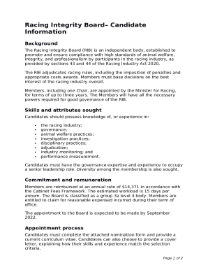 Candidate ination sheet and nomination Doc Template | pdfFiller