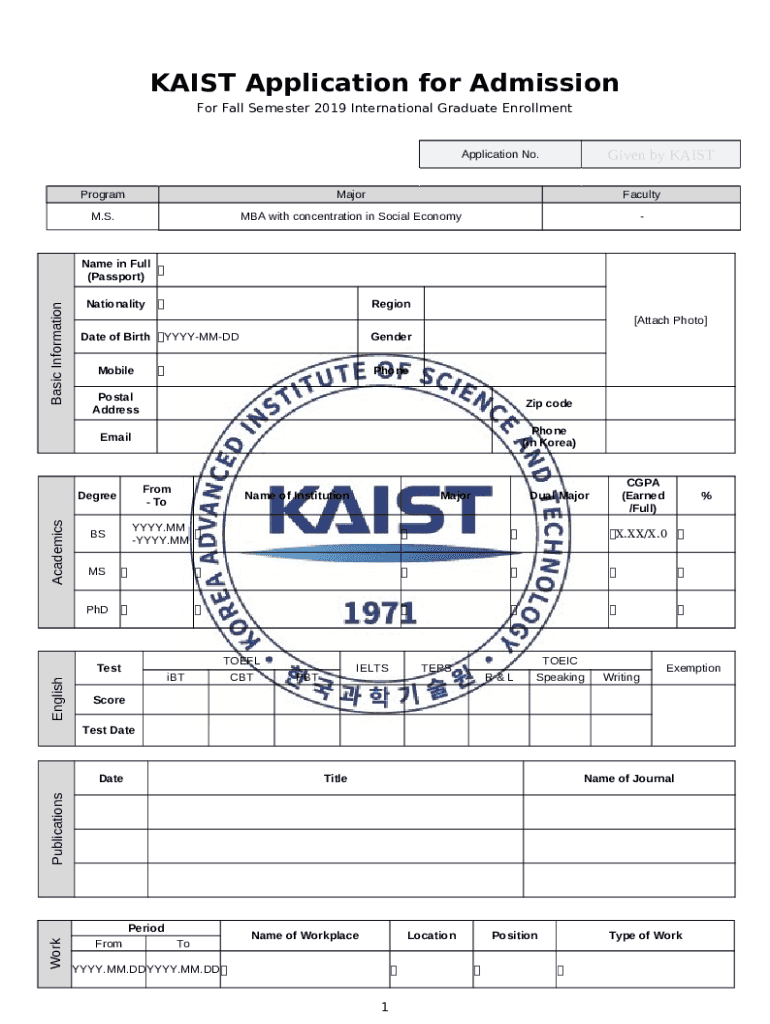apply.kaist.ac.krInterGradApply::3:: KAIST International Applicant GRADUATE Doc Template | pdfFiller
