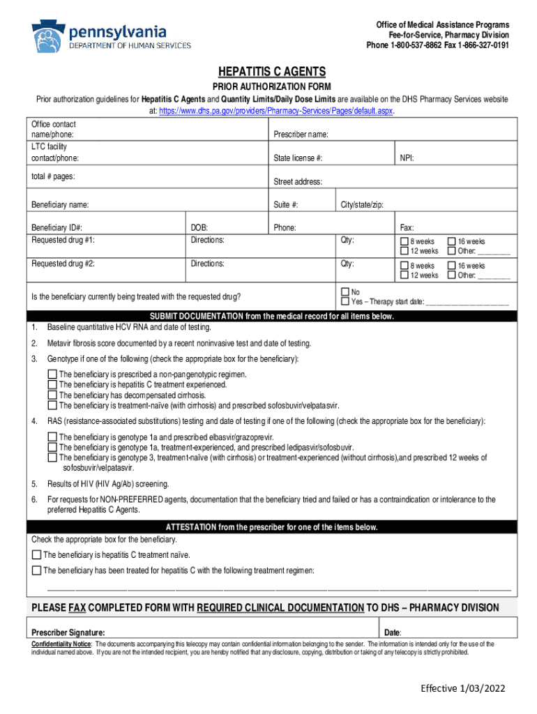 Fillable Online Hepatitis C Agents Form Fax Email Print - pdfFiller