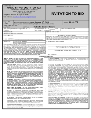 BID TITLE:Hydraulic Elevator Repairs - usfweb2 usf Doc Template | pdfFiller