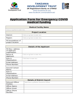 Application for Project Funding Doc Template | pdfFiller