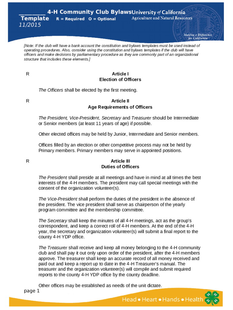 ucanr.edusitesSJC4H4-H Community Club Constitution Template (RRequired ...