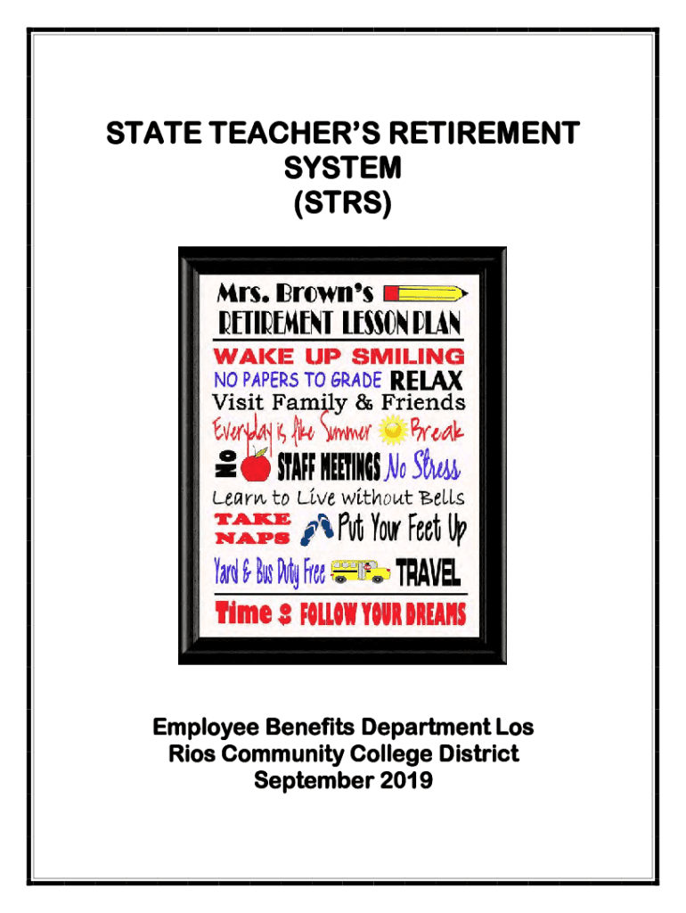 Fillable Online STATE TEACHERS RETIREMENT SYSTEM (STRS) - Los Rios Community College ... Fax ...
