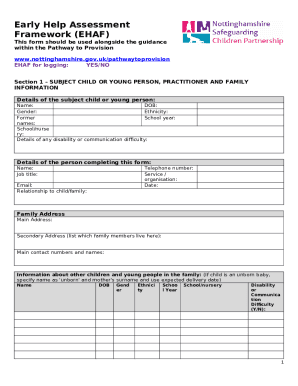 Request for Targeted Support & Early Years and Early Intervention ...