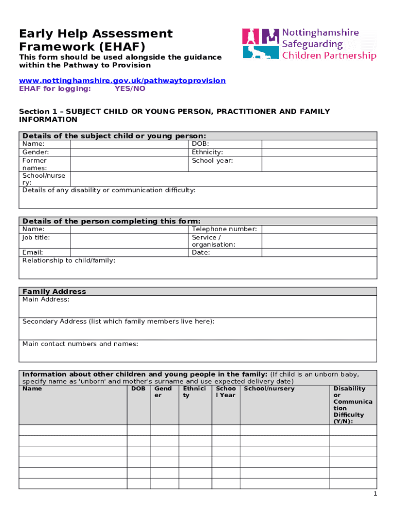 Request for Targeted Support & Early Years and Early Intervention ...