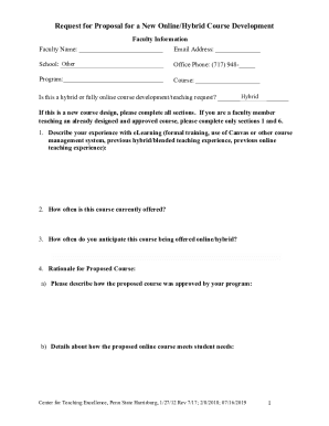 Fillable Online harrisburg psu Writing a Proposal Letter for Training ...