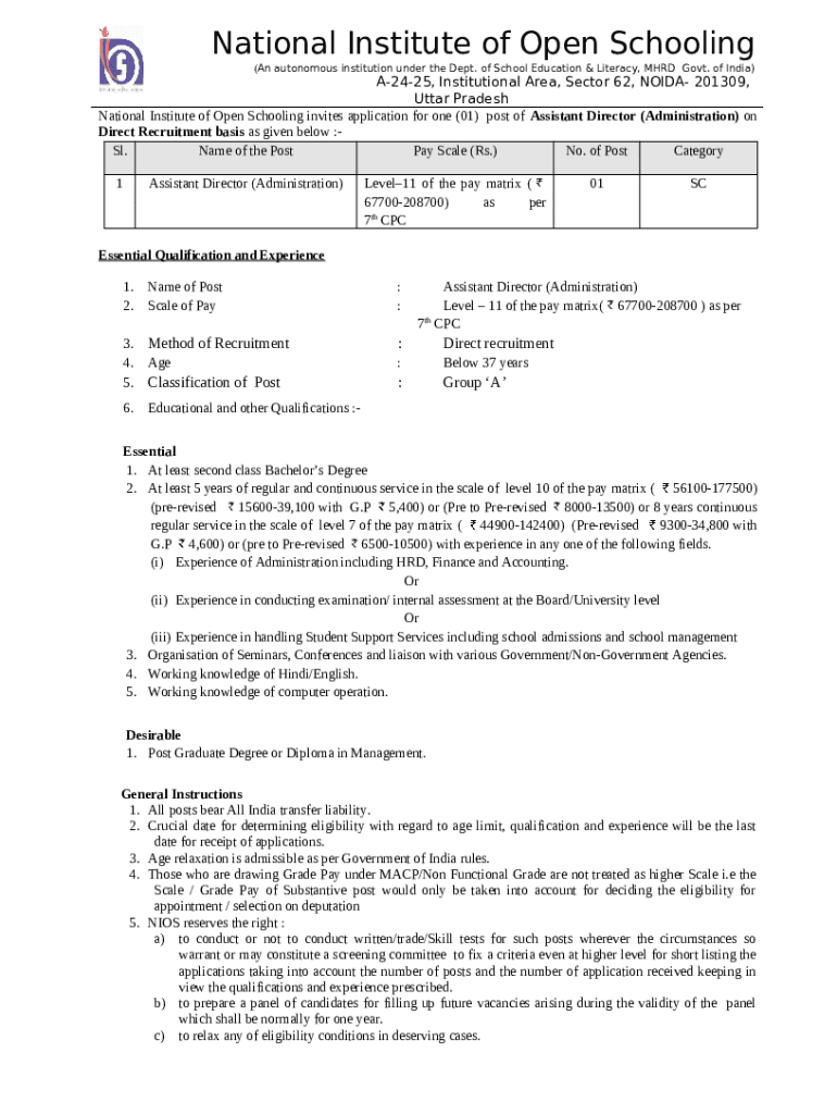 Home: The National Institute of Open Schooling (NIOS)NIOS-NORTHERN ...
