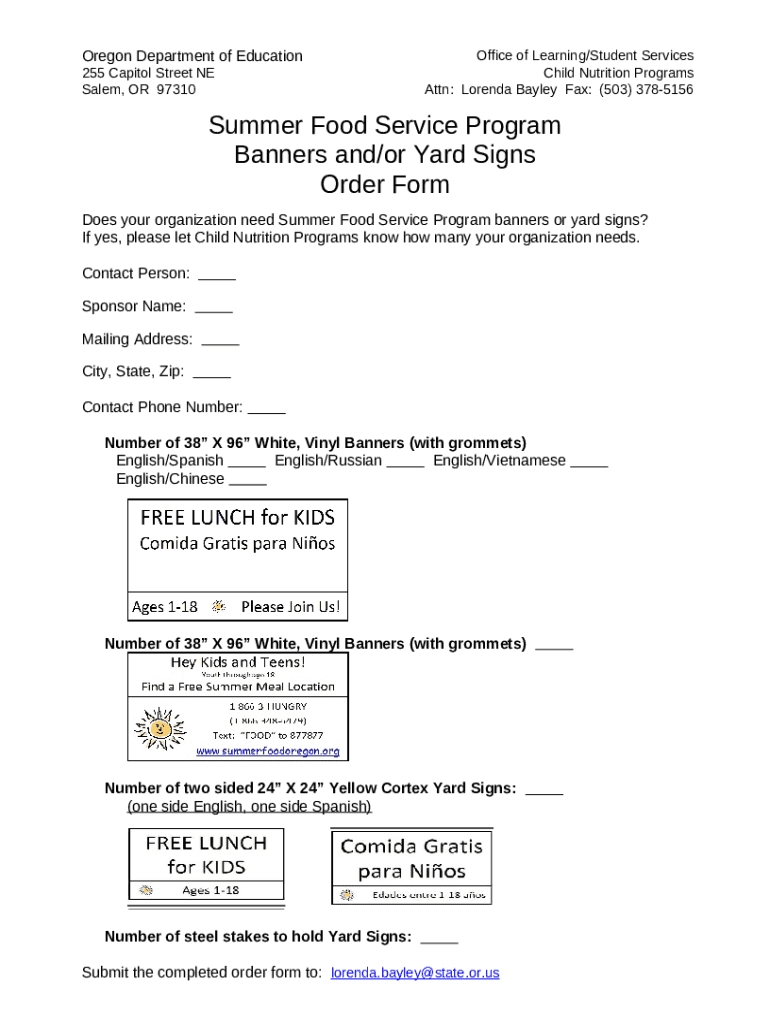 Oregon Department of Education : Child Nutrition Programs : Child ...