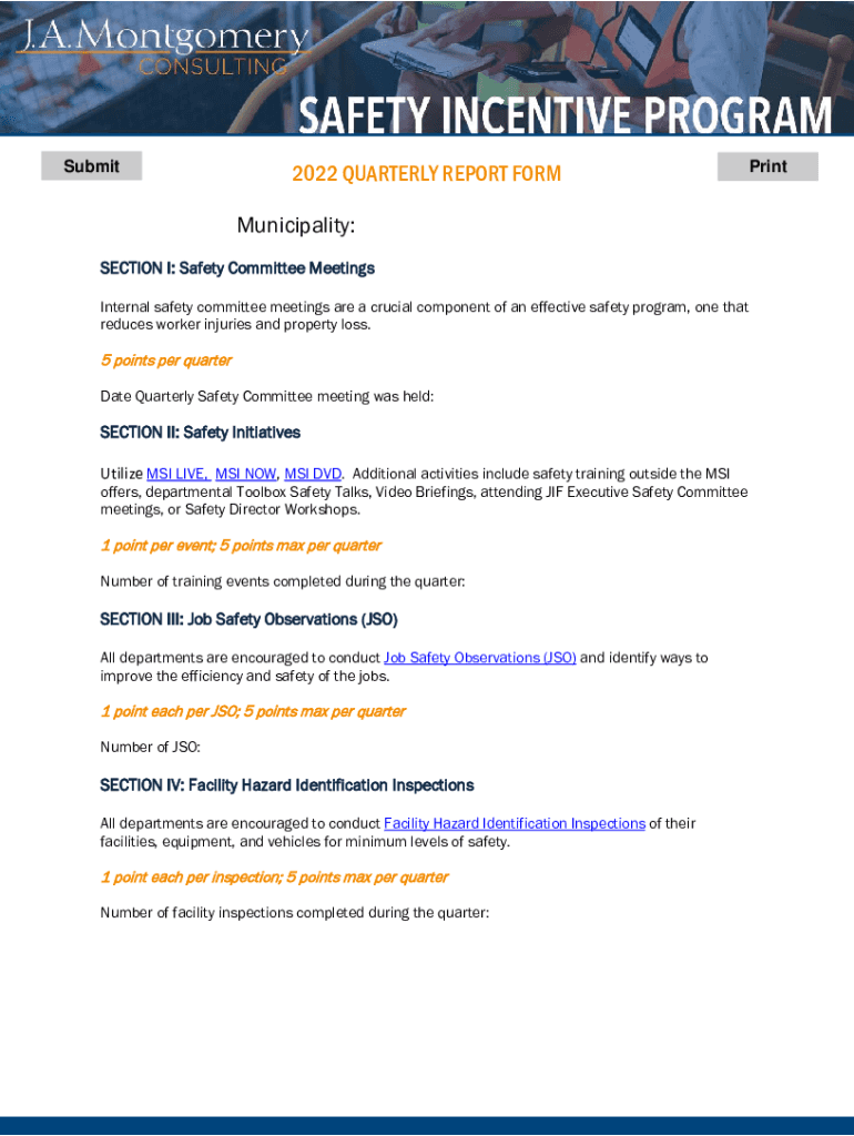 Fillable Online submetrojif.orgimagesSafetyIncentivePlan2020 SAFETY ...