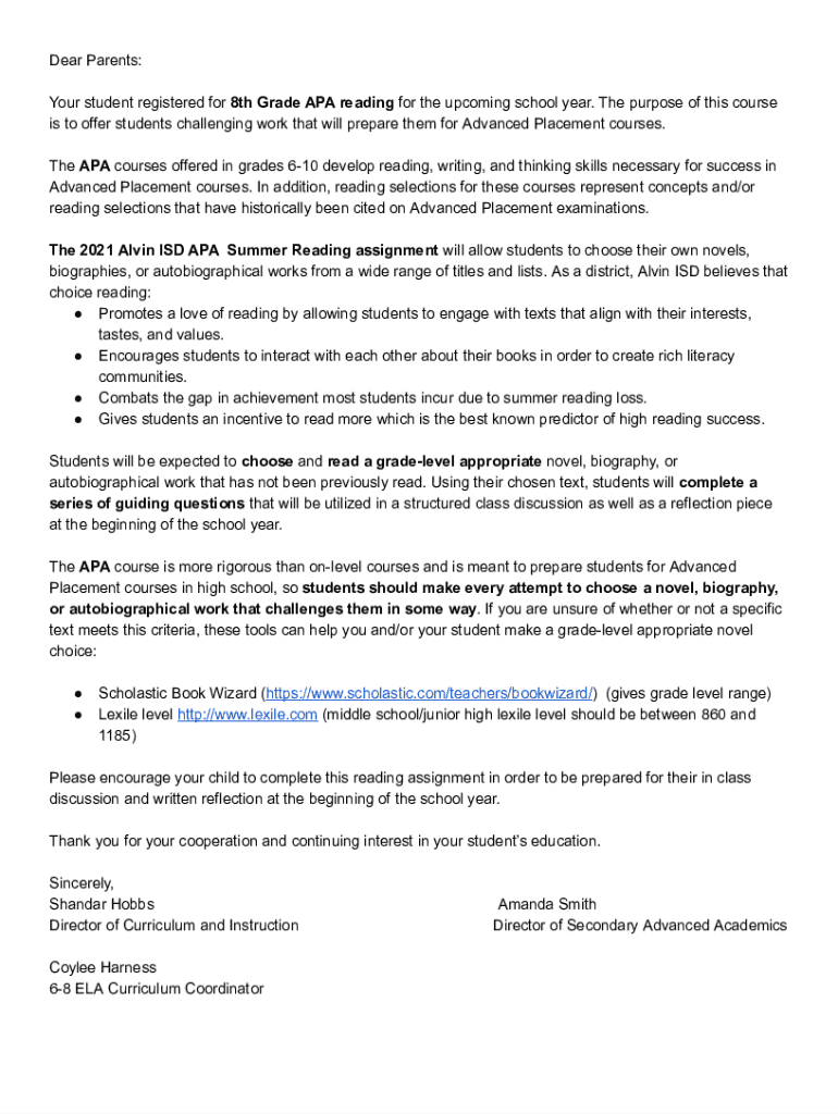 Fillable Online Dear Parents: An Introduction Letter - Mr. Trevino's ...