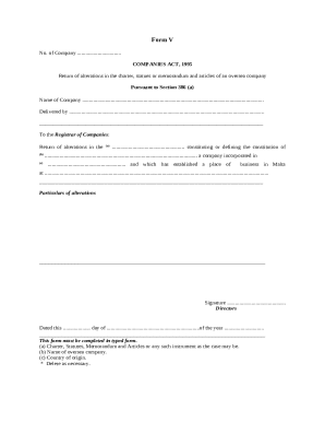 Alteration of Memorandum of Association (MOA) - Corpbiz Doc Template ...