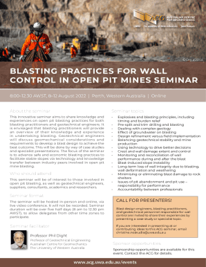 Fillable Online Orica 2016 BLASTING PRACTICES FOR WALL CONTROL IN OPEN ...