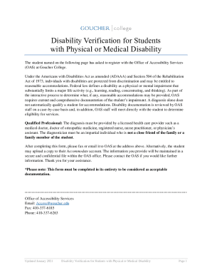 Fillable Online Verification of Disability - United States Department ...