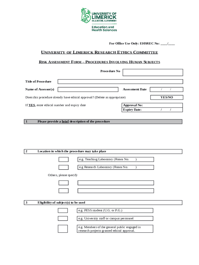 Hisc Safety Risk Assessment : Fill & Download for Free Doc Template ...