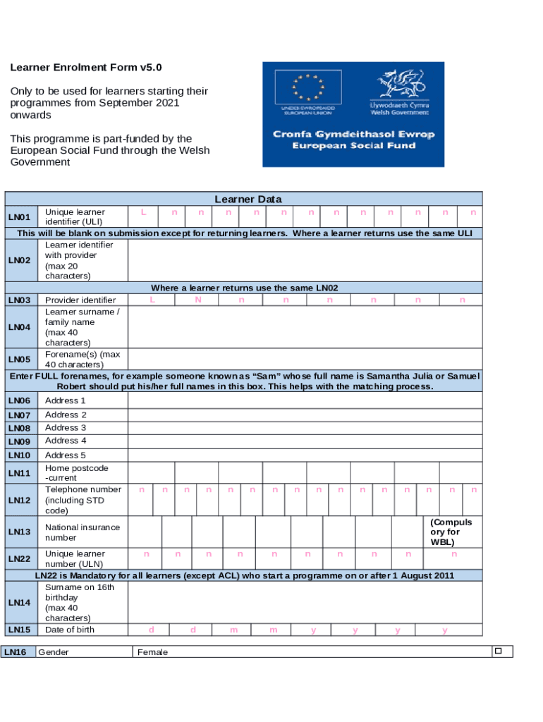 Only to be used for learners starting their programmes from September 2021 onwards Doc Template ...