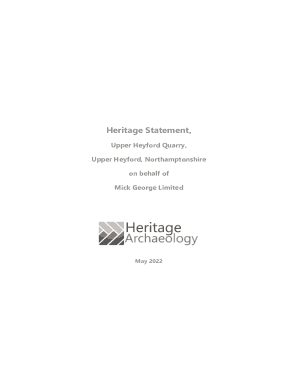 Fillable Online BUILT HERITAGE STATEMENT - planningregister.cherwell ...