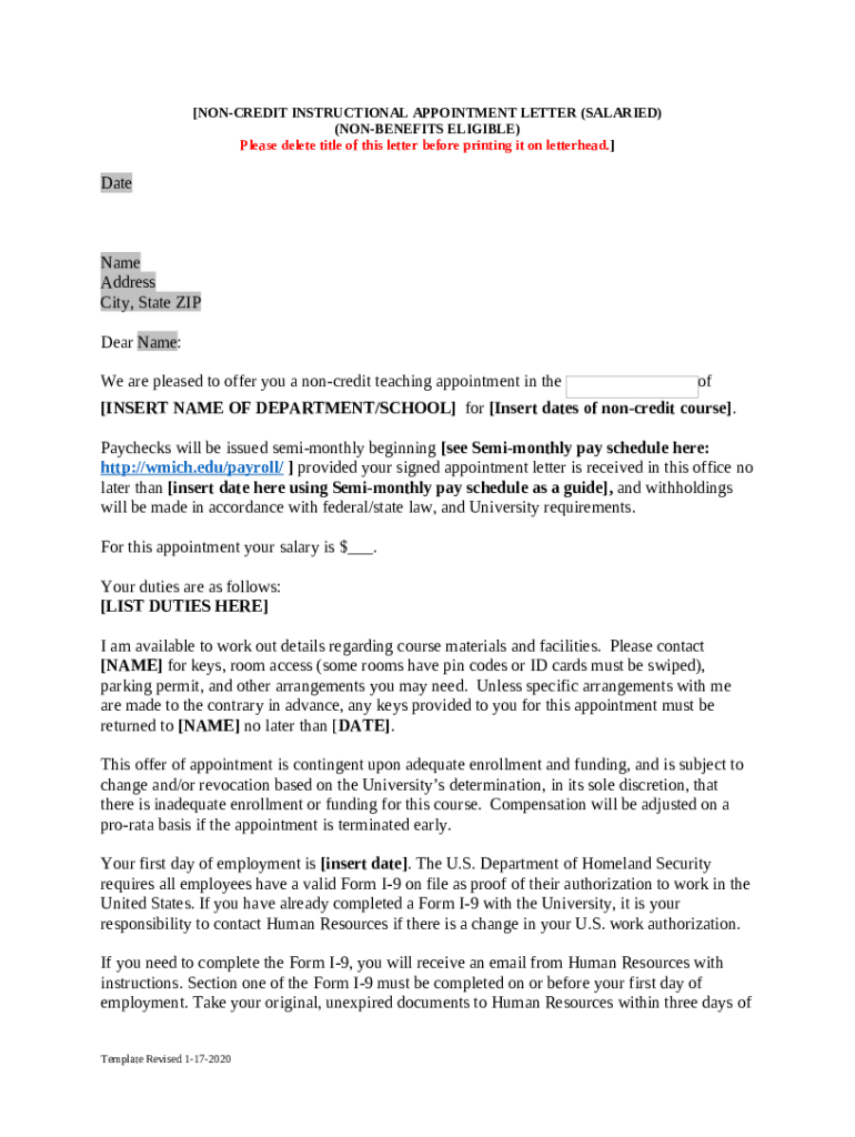 hr.unc.eduwp-contentuploadstemp EPA NF appointment letter template ...