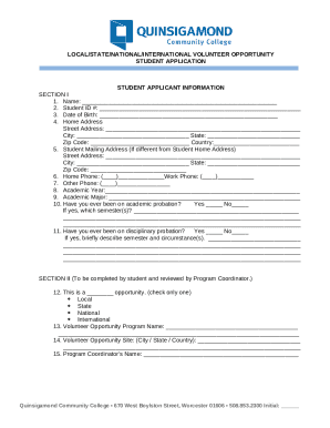 Quinsigamond Community College (QCC) Doc Template | pdfFiller