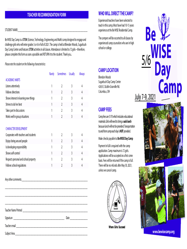 Fillable Online Letter of Recommendation for a Teacher (With Sample) Fax Email Print - pdfFiller