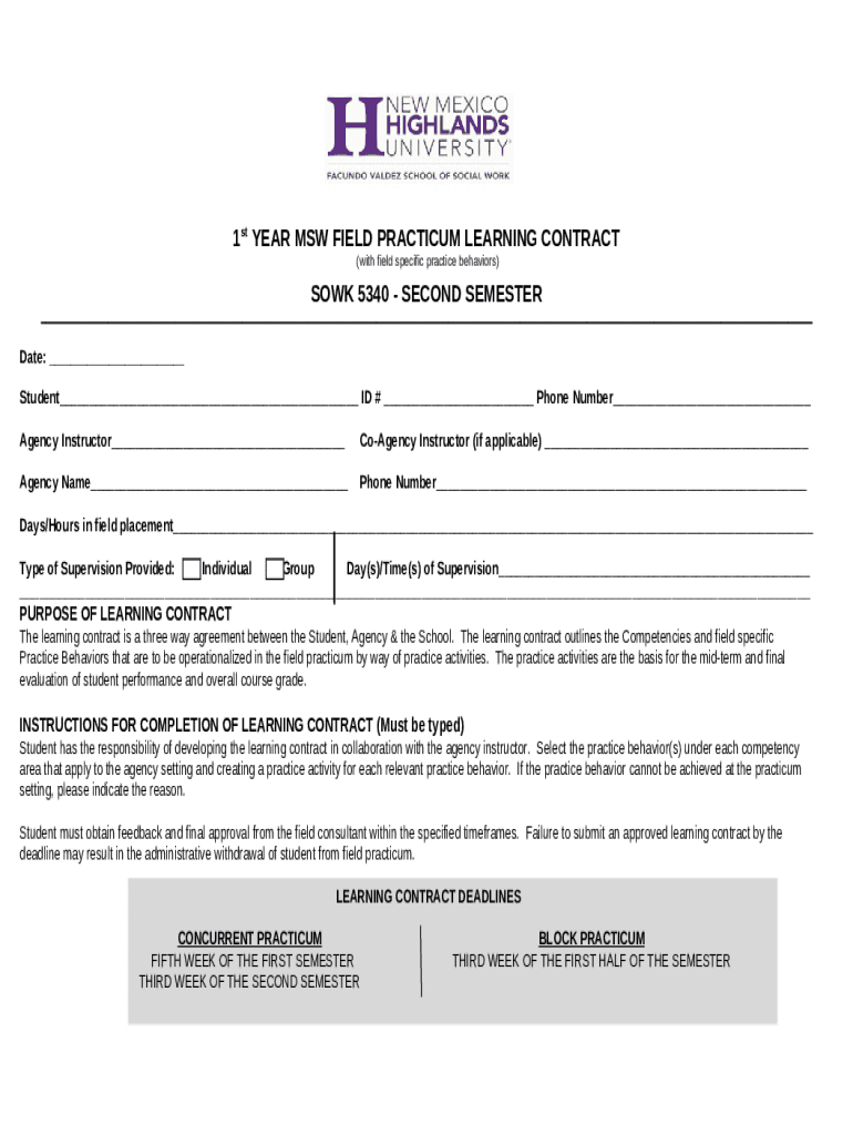 sample-msw-foundation-1st-year-learning-agreement-its-nmhu-doc