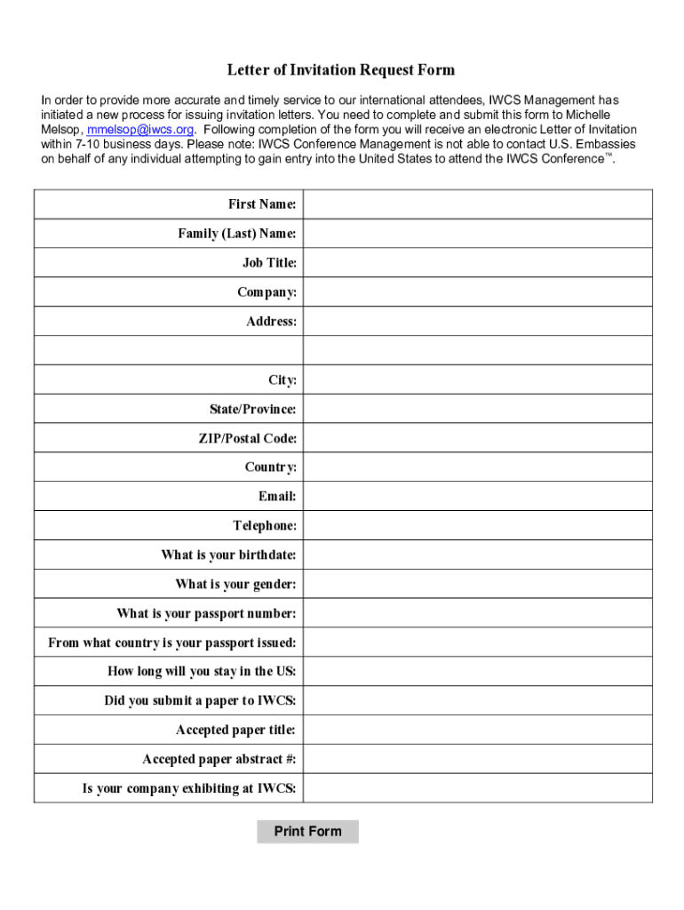 Fillable Online Official Invitation Letter - Sample, Template & Writing TipsHow To Write ...