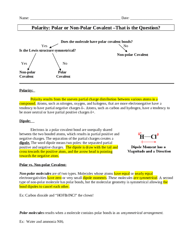 Polarity Flow Chart - WELCOME TO MS. BOTTICELLI'S CLASS WEBSITE Doc ...