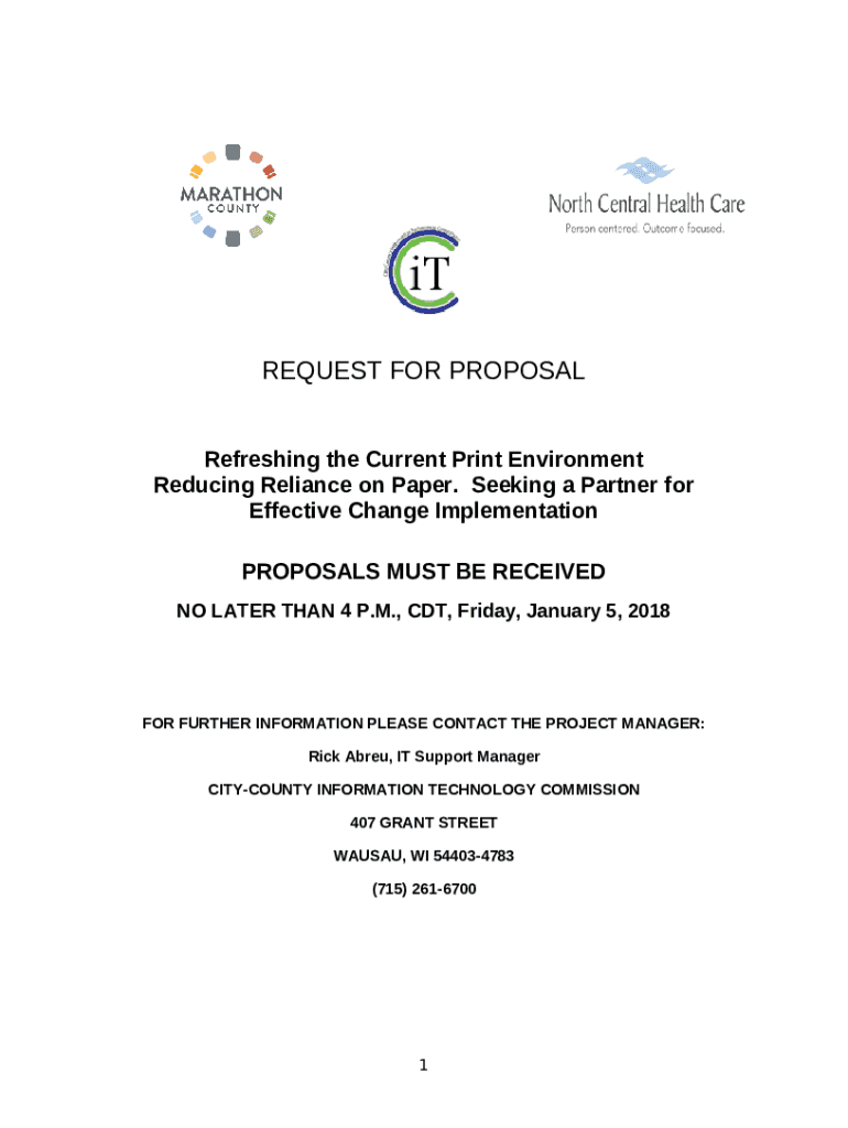 RFP for Print and MultiFunction Device Contract - Wisconsin Doc ...