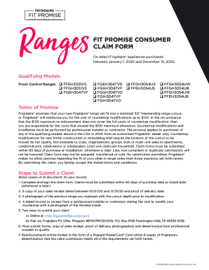 Fillable Online FIT PROMISE CONSUMER CLAIM FORM - images.thdstatic.com ...