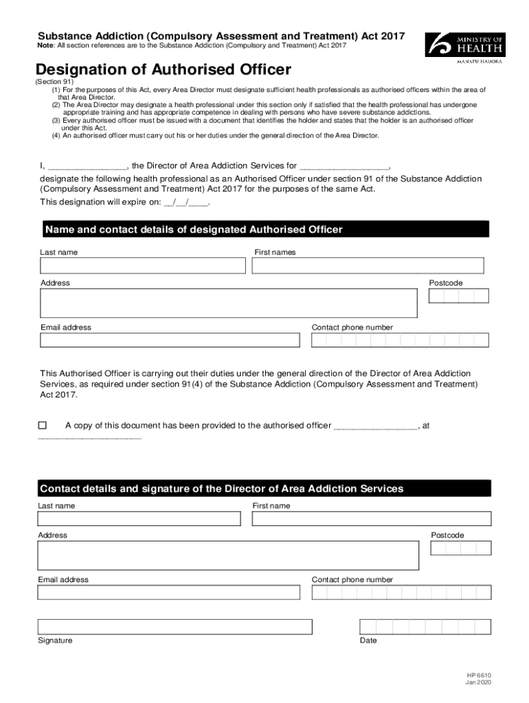 Fillable Online Designation of Authorised Officer Fax Email Print ...