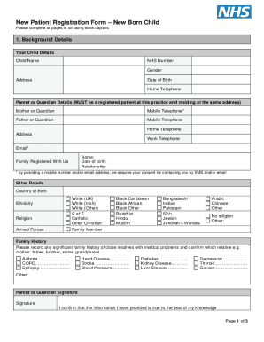 Fillable Online 44 New Patient Registration Form Templates ...