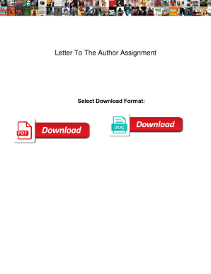 Fillable Online Letter To The Author Assignment. Letter To The Author ...