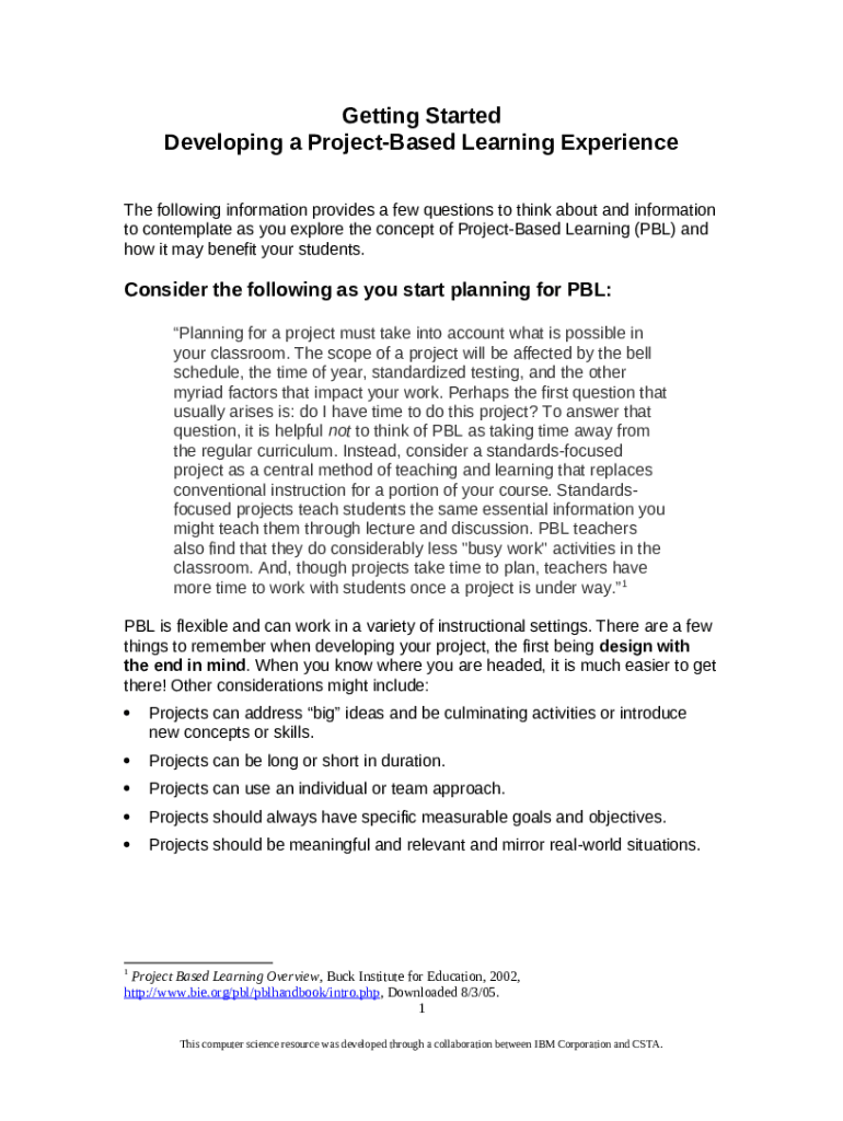 PBL Teacher Info and Template.doc - Getting Started Developing a ...