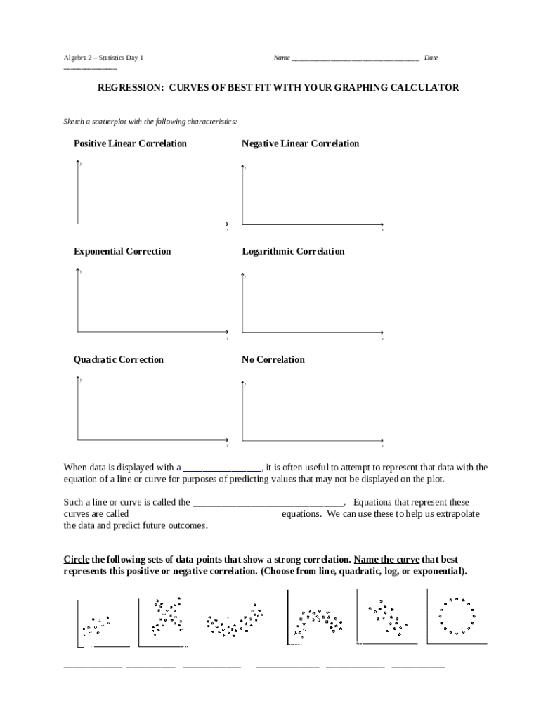 Describing scatterplots (, direction, strength, outliers) Doc Template ...