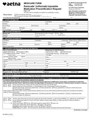 Fillable Online Aetna Rx - MEDICARE - () Injectable Medication ...