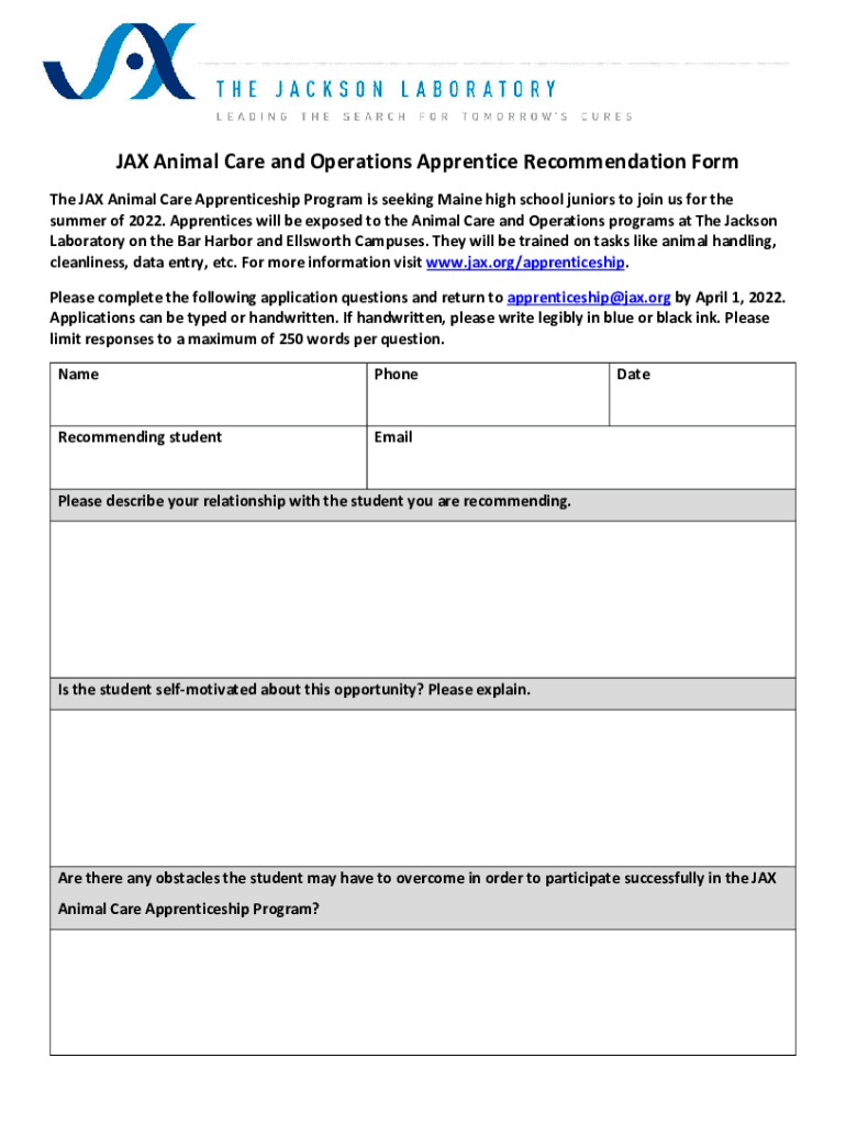 Fillable Online www.jax.org-mediaJAX Animal Care and Operations ...