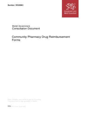 Fillable Online Community Pharmacy Drug Reimbursement Forms - Welsh ...
