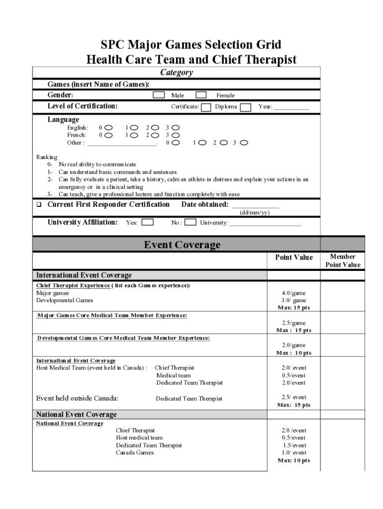 Fillable Online SAMPLE- Selection Scoring Grid.doc Fax Email Print ...