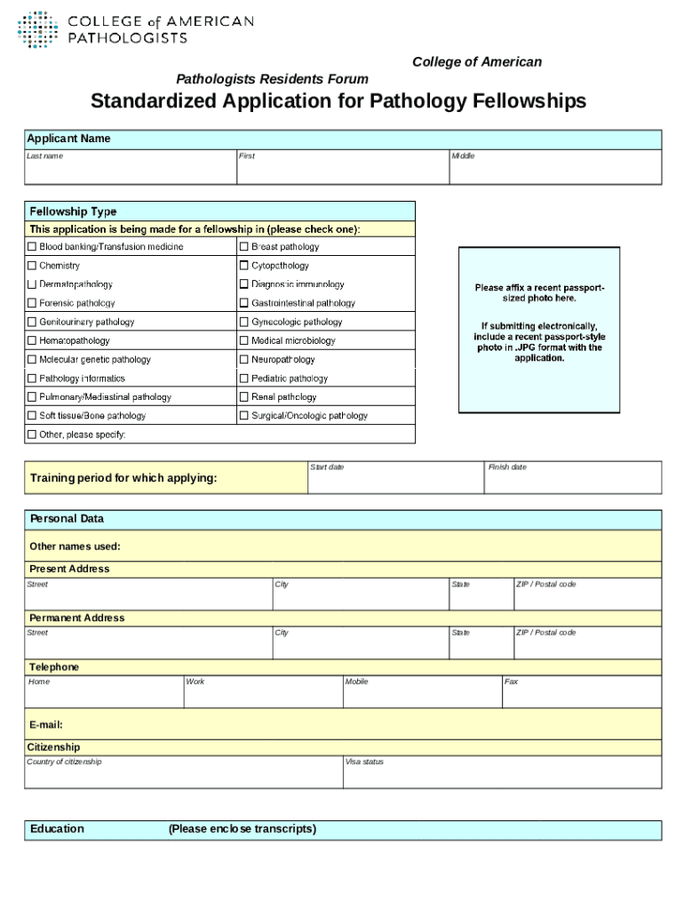 Standardized Fellowship Application - Hennepin County, Minnesota Doc ...