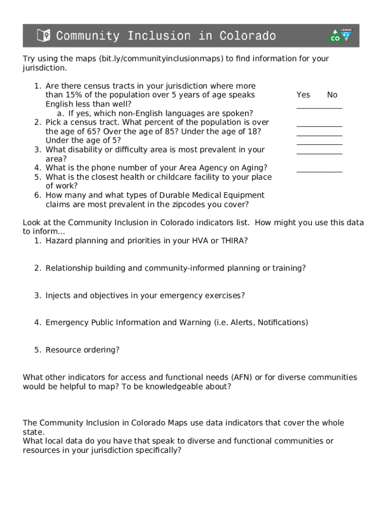 Try using the maps (bit.ly/communityinclusionmaps) to find ination ... Doc Template | pdfFiller