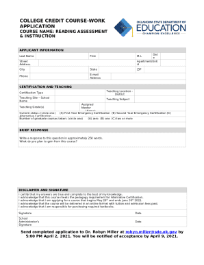 Employment application (2-pp.) - Oklahoma State Department of ... - sde ...