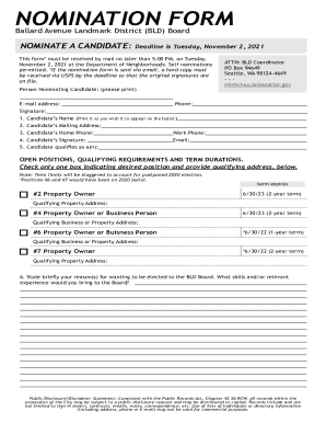 Fillable Online www.seattle.govBLD-Nomination-2021NOMINATION FORM ...