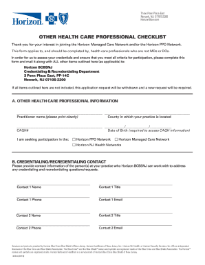 Fillable Online Office Locations and Directions - Horizon Blue Cross ...