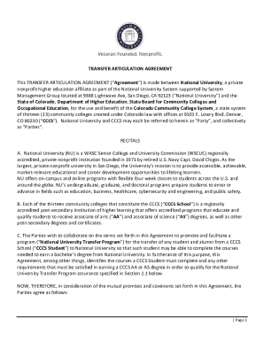 Fillable Online What is an Articulation Agreement? - College Transfer Fax Email Print - pdfFiller