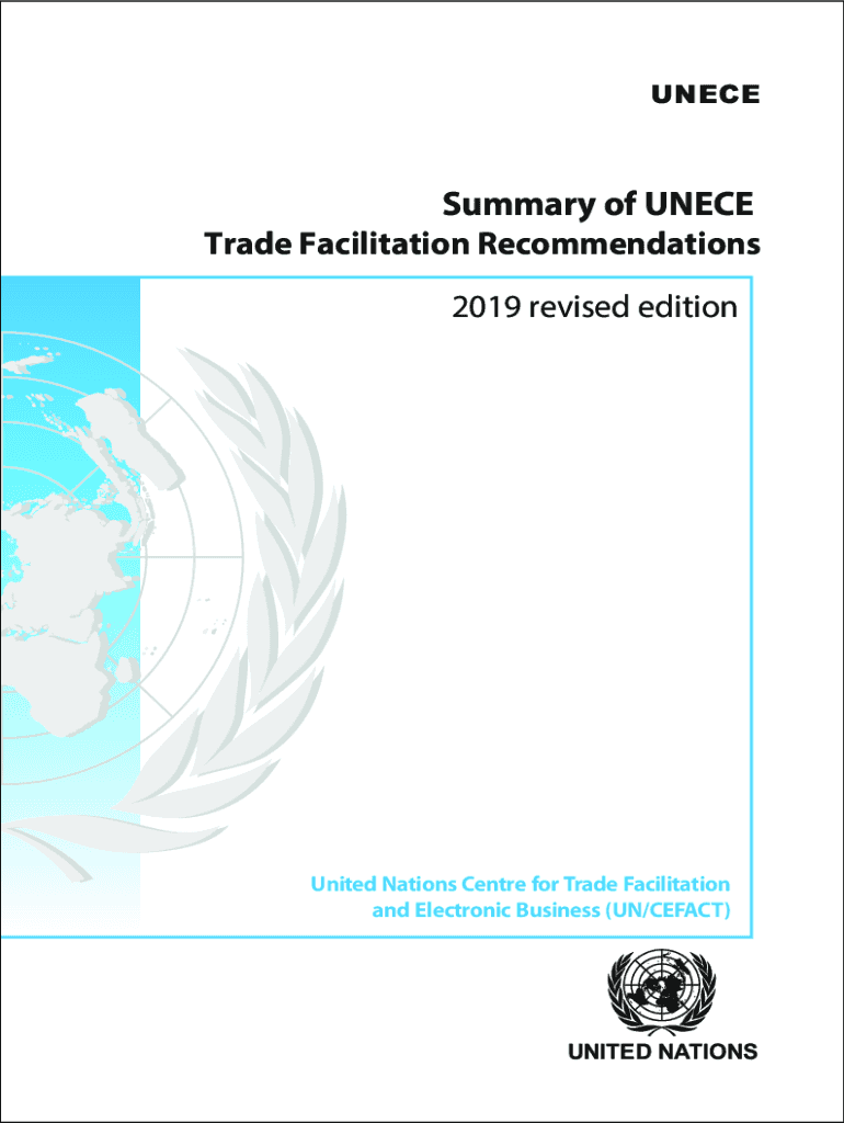 Fillable Online Trade Facilitation and E-business(UN/CEFACT)UNECE Fax ...