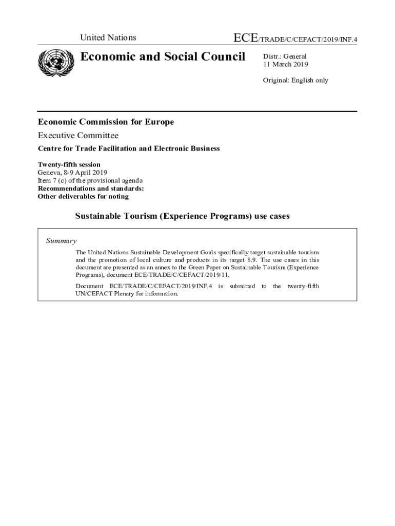 Fillable Online UN/CEFACT Project Proposal - UNECE Fax Email Print - pdfFiller