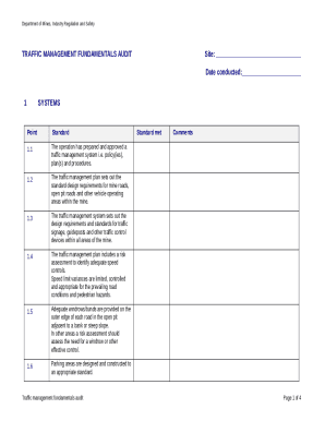 Traffic management fundamentals- Audit template- Element. Traffic ...