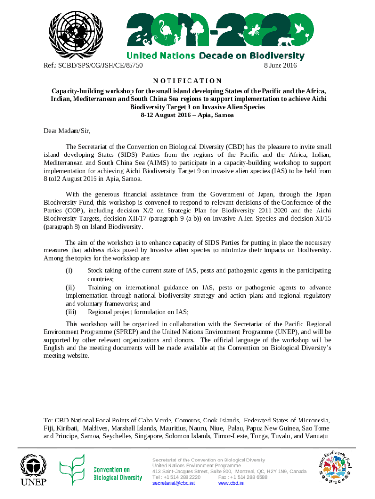 dev-chm.cbd.int doc notificationsNOTIFICATION Invitation to Share ...