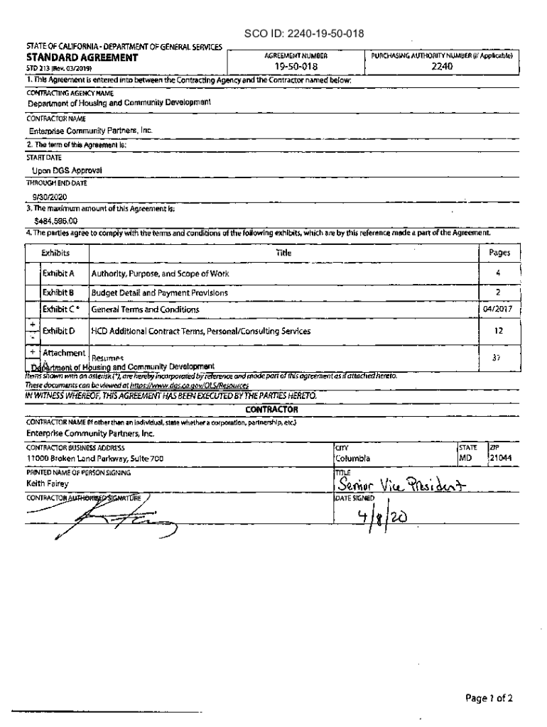 Fillable Online Department of Housing and Community Development ...