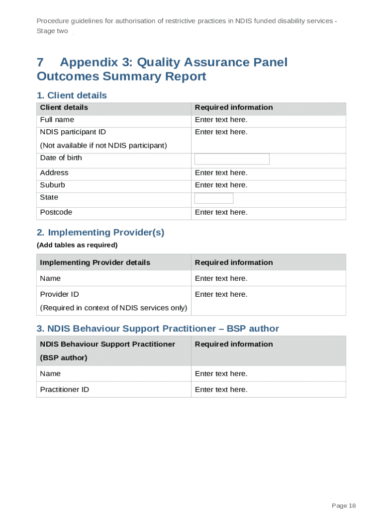 Authorisation Of Restrictive Practices Guidelines Revised Nov Doc