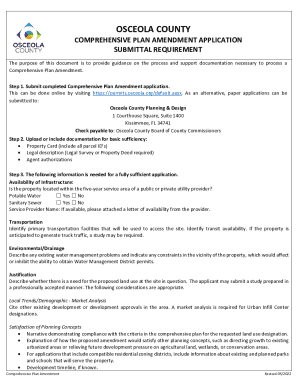 Fillable Online comprehensive plan amendment application submittal ...